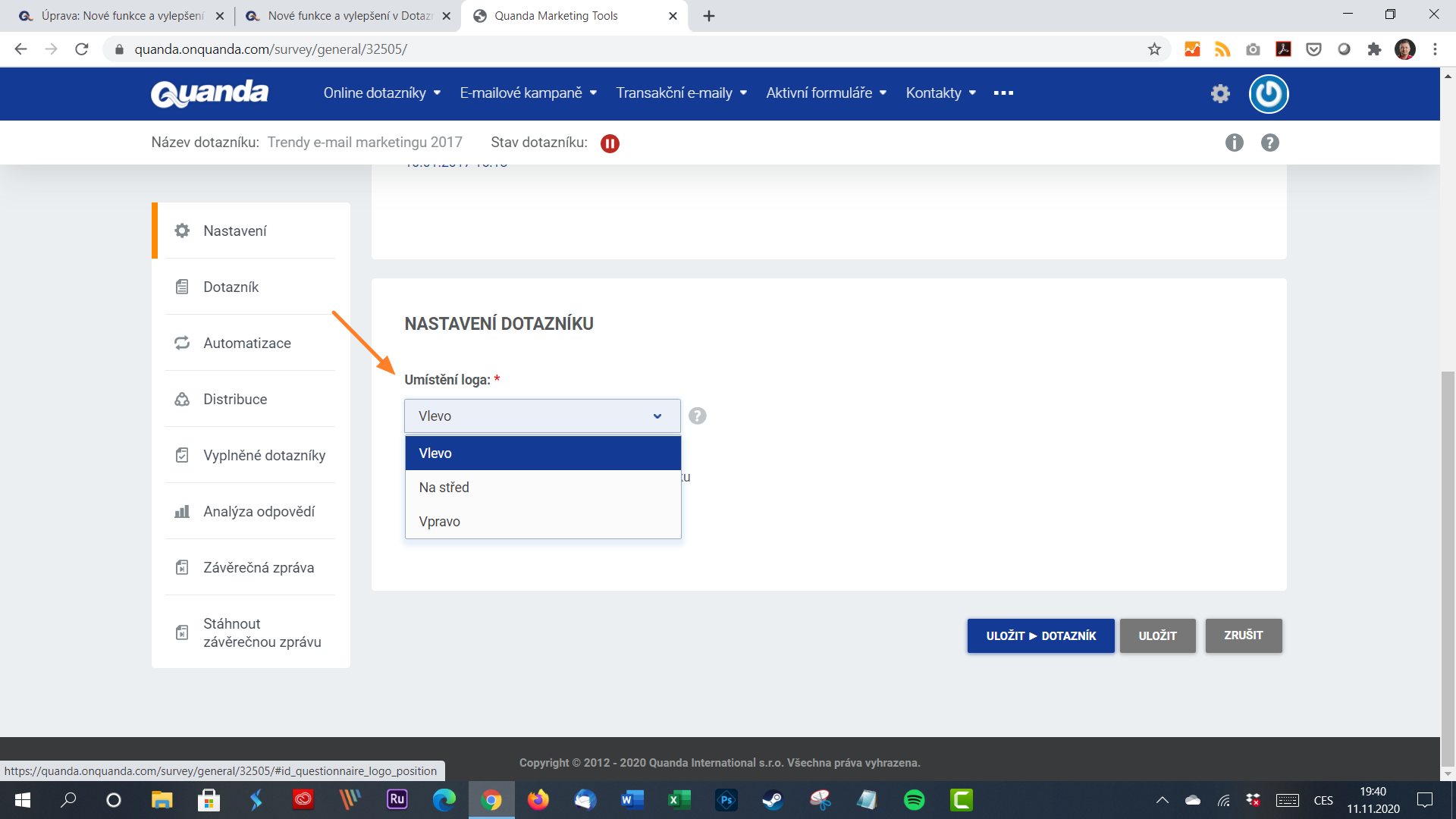 New functions and improvements in Questionnaires | Quanda